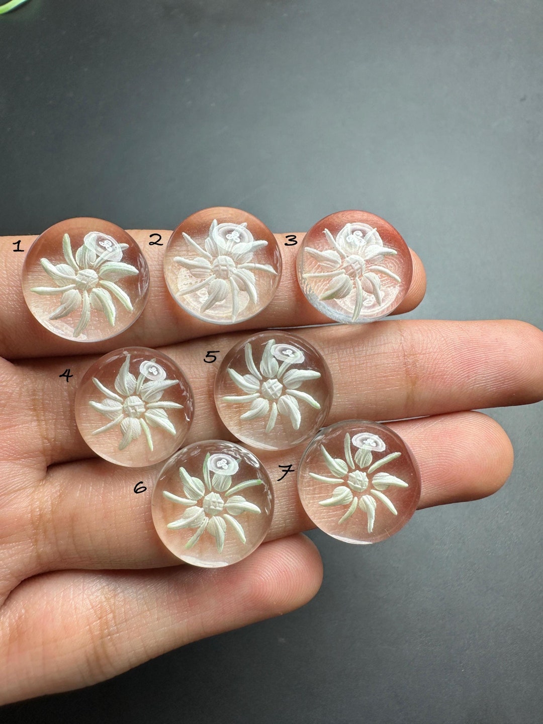 Intaglio Carving Himalayan Quartz || White Hand Carved Intaglio ...