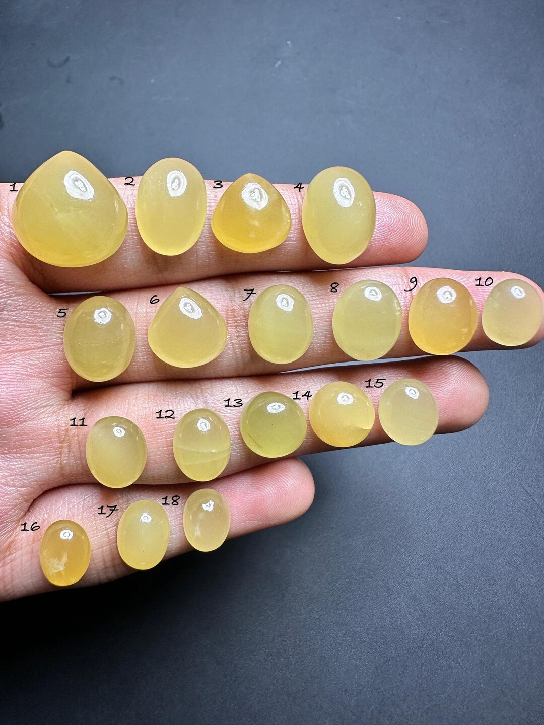 Heliodor Cabochon || Yellow Heliodor Cabochon – Natural Gemstone for ...