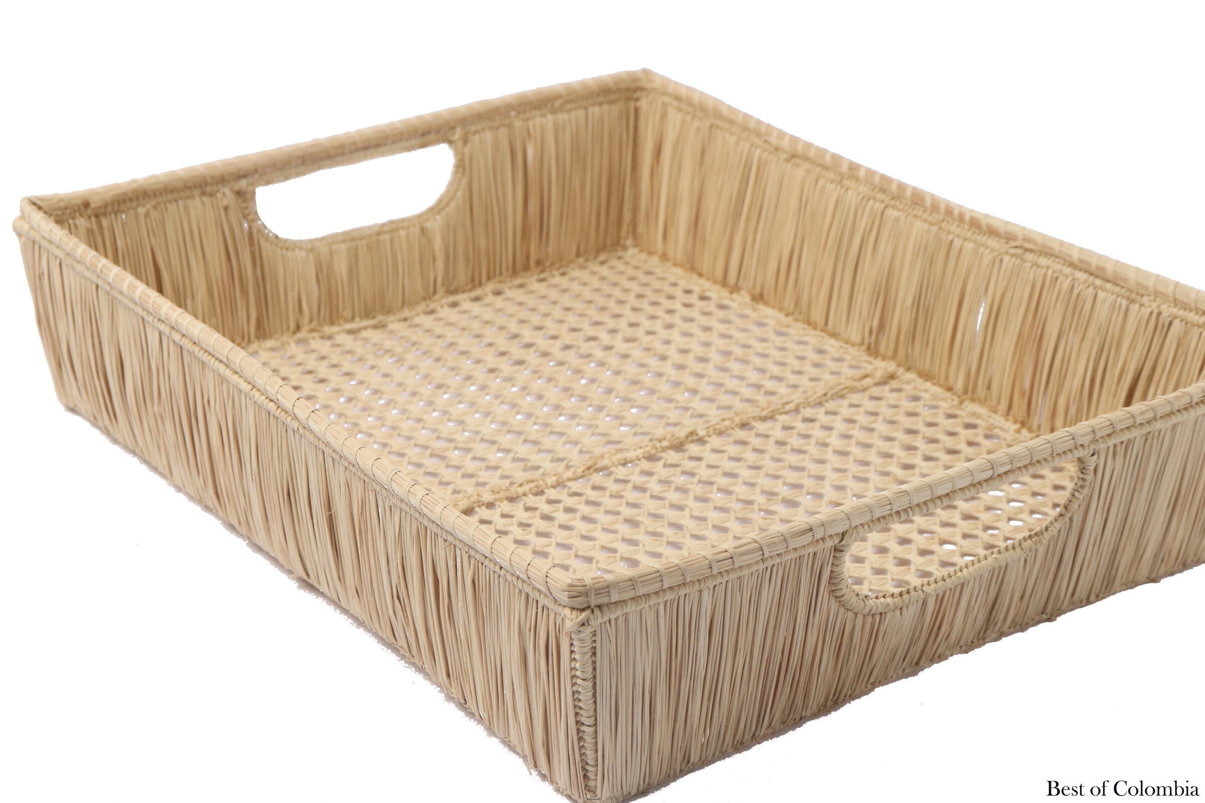 Iraca/straw Caracol Rectangular Tray 100% Handmade - Etsy