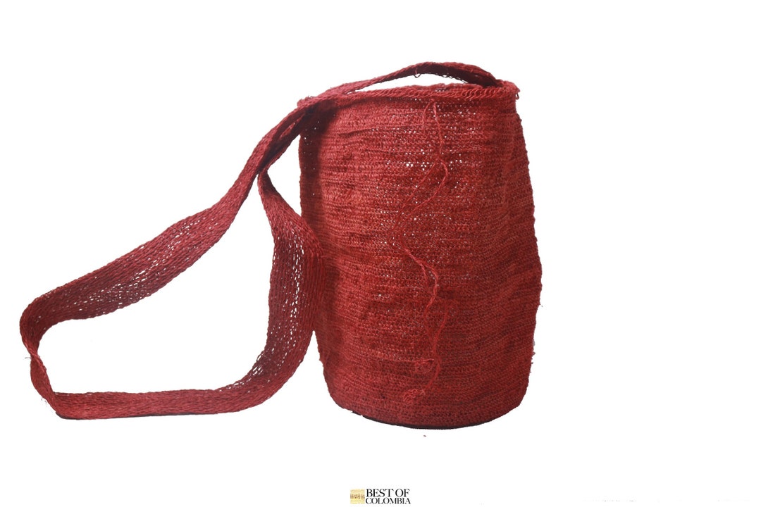 Red Fique Palm Bags Kankuamo Natural Fibers Shoulder Bags - Etsy