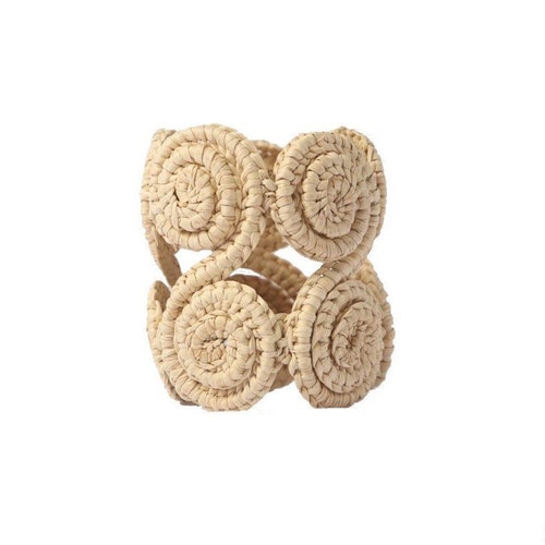 Caracoli Loop Iraca Palm Napkin Rings - Etsy