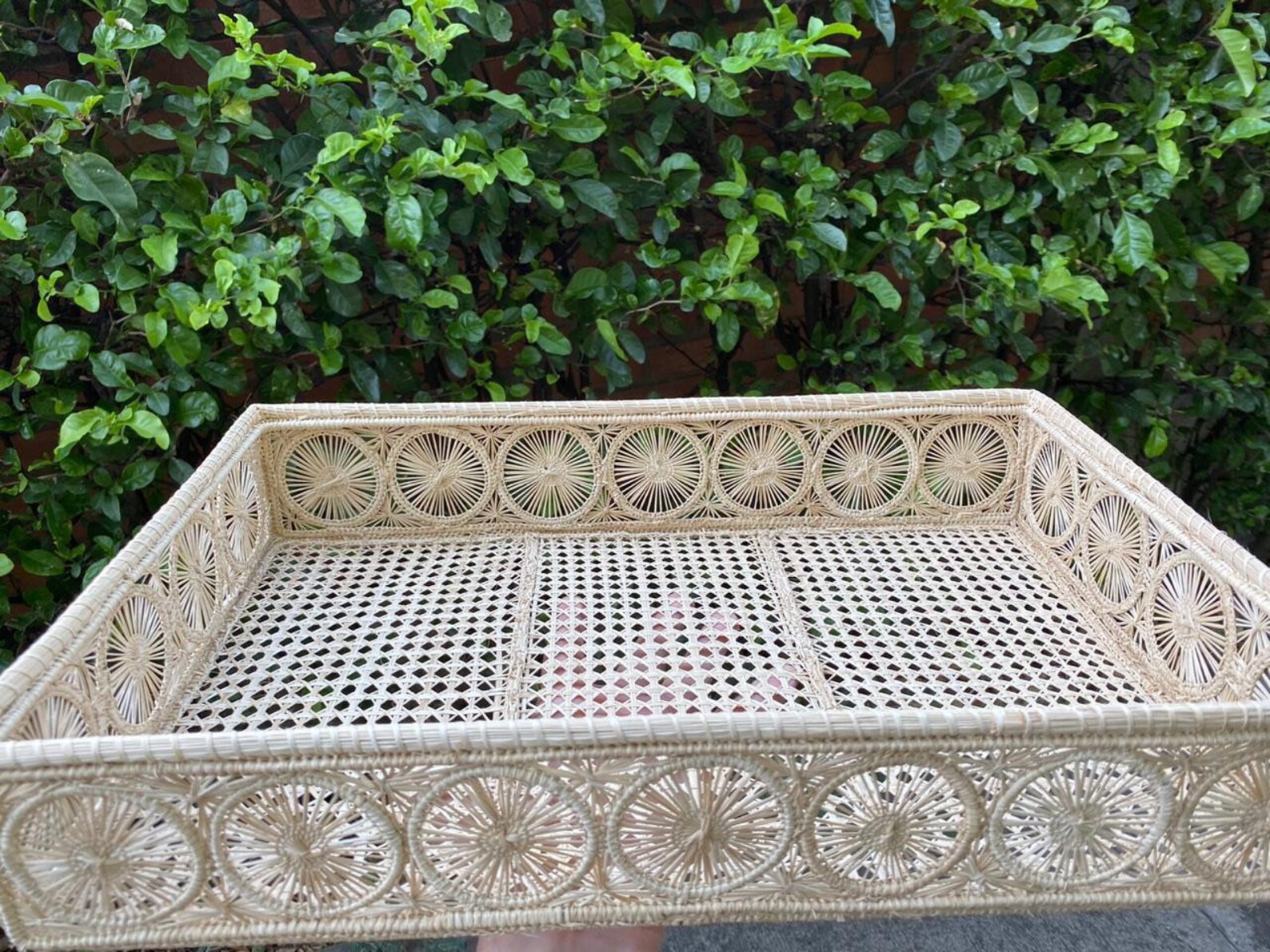 Iraca/straw Caracol Rectangular Tray 100% Handmade | Etsy