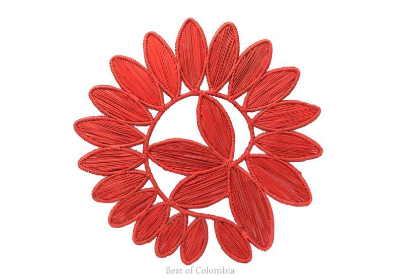 Spring Iraca/straw Placemat 6 Colors - Etsy