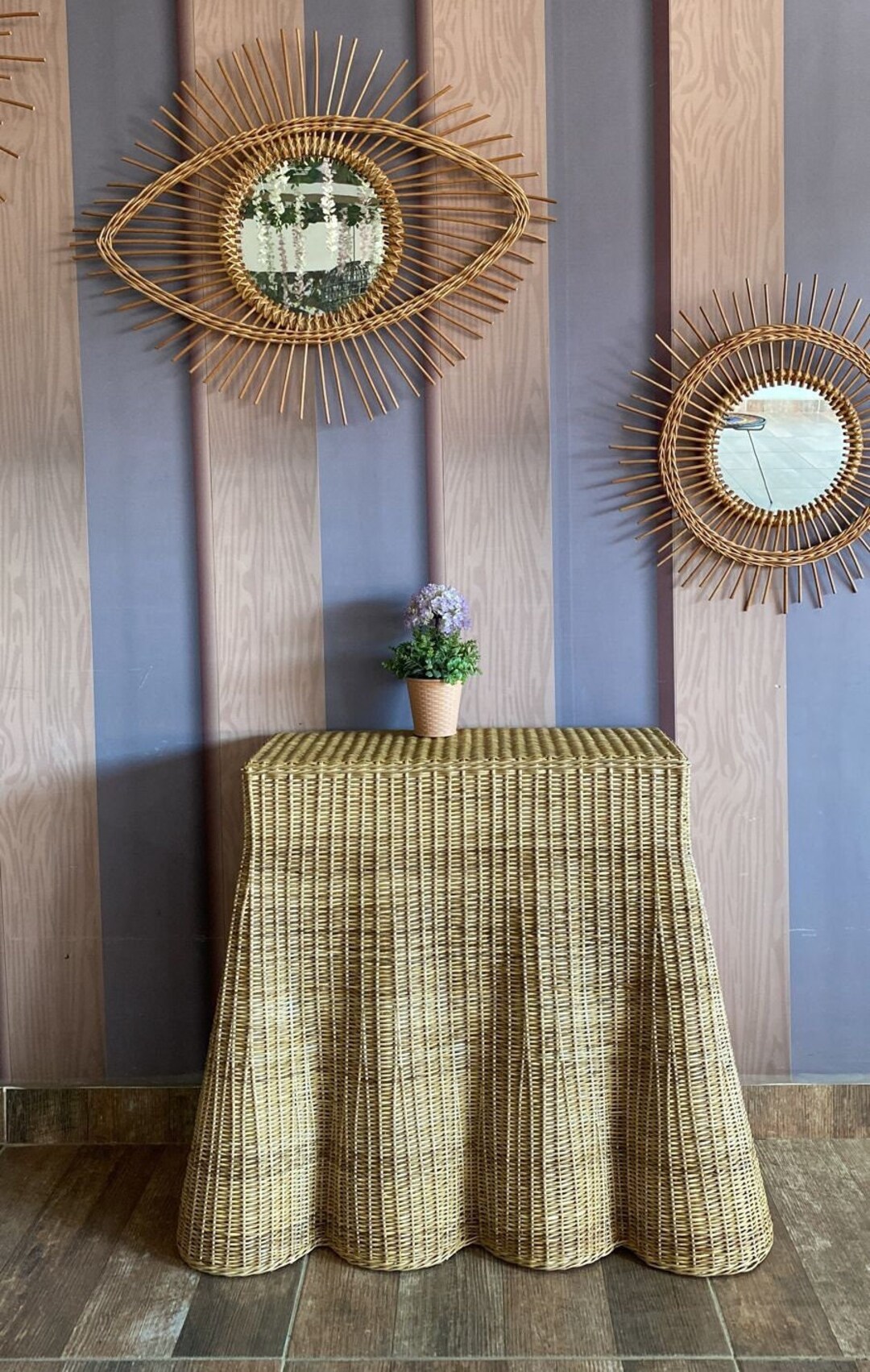 38 Wicker Scallop Console . - Etsy 38 Wicker Scallop Console . - Etsy