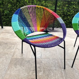 Colorfull Colombian Chair - PVC & Galvanized Steel - Etsy