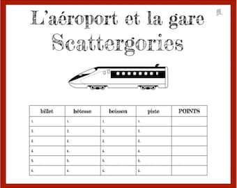 French January Scattergories Game Petit Bac Janvier | Etsy