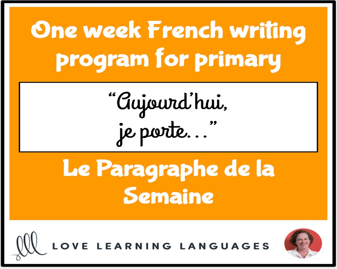 Le Paragraphe De La Semaine 1 Week French Primary Writing Program ...