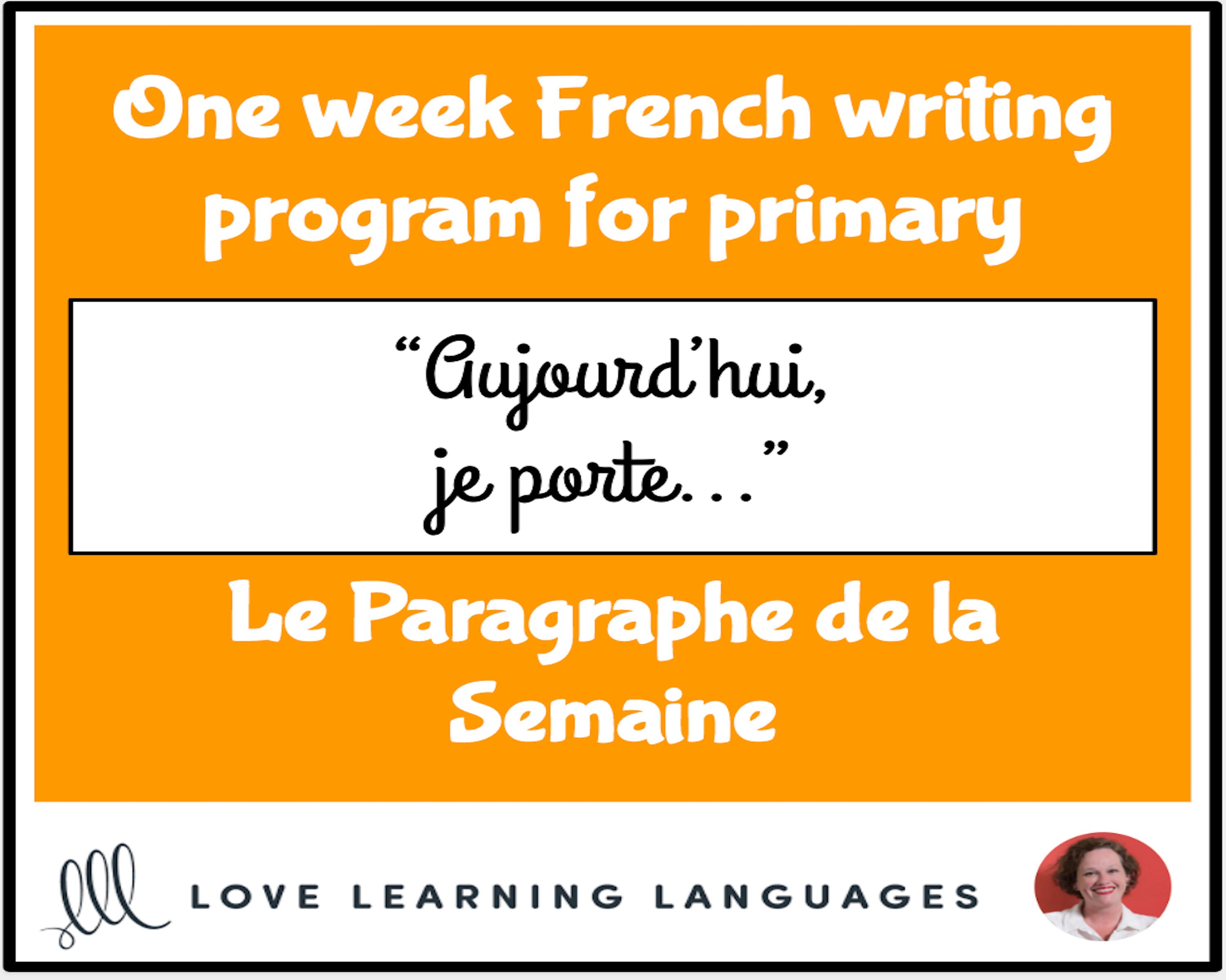 Le Paragraphe De La Semaine 1 Week French Primary Writing Program ...