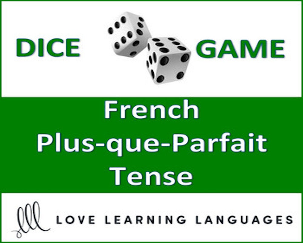 Dice Game French Plus-que-parfait Tense Homeschool - Etsy