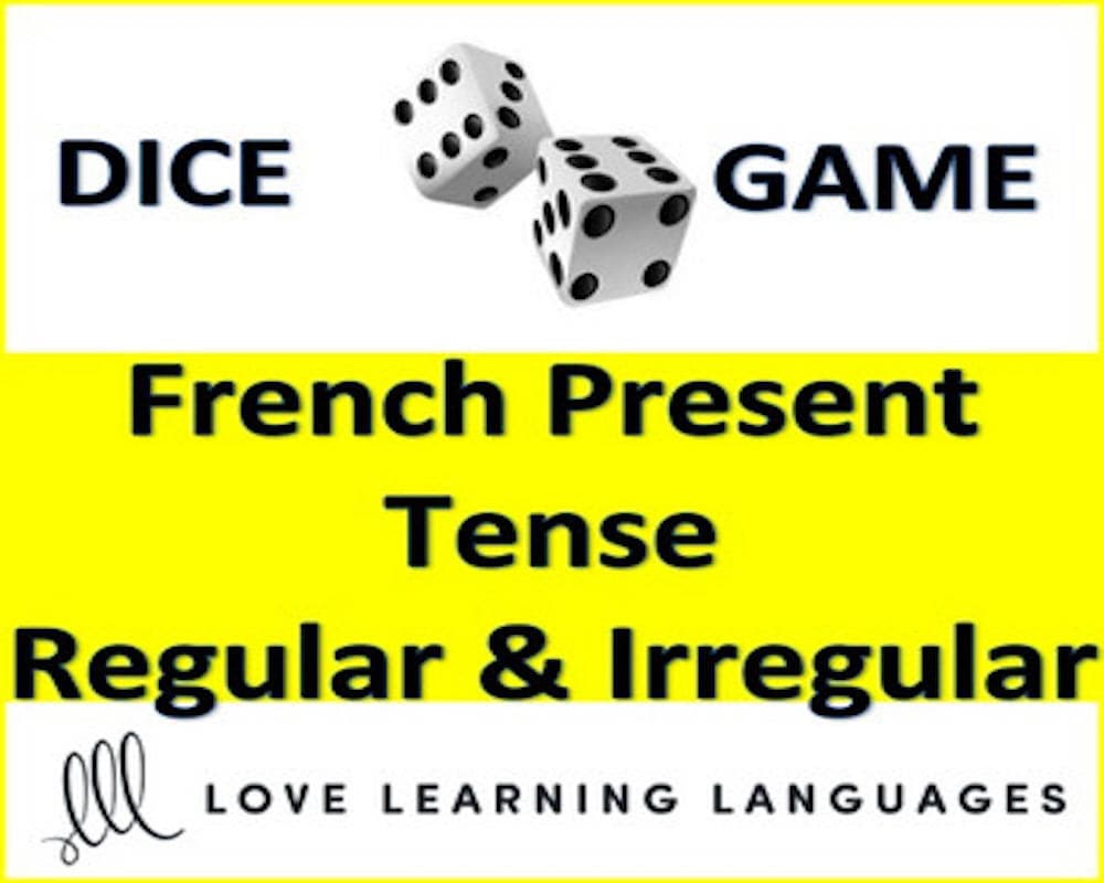 Dice Game Regular and Irregular French Verbs in Present - Etsy