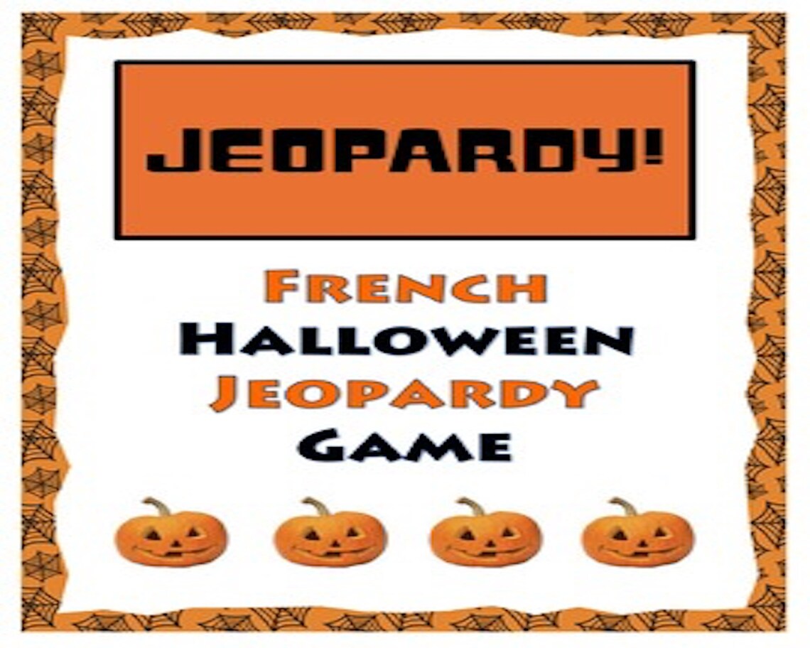 French Halloween Jeopardy Game Halloween Français Homeschool - Etsy