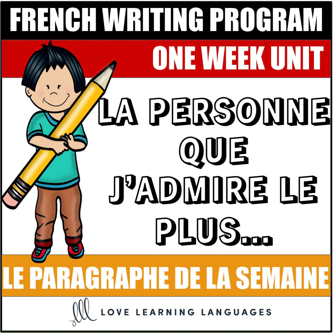 French Writing Activity Homeschool Écriture En Français - Etsy