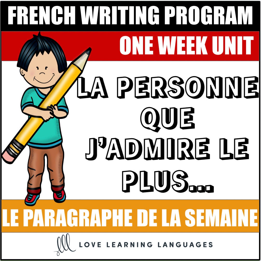 French Writing Activity Homeschool Écriture En Français - Etsy