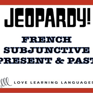 French Subjunctive Powerpoint Jeopardy Game Le Subjonctif Homeschool - Etsy