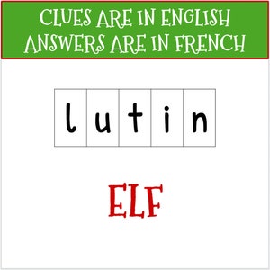 French Noël Mots Croisés French Christmas Crossword Puzzle Homeschool ...