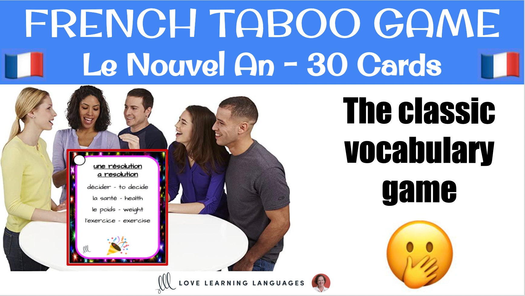 French New Year Speaking Listening Activity Taboo Game Communication ...
