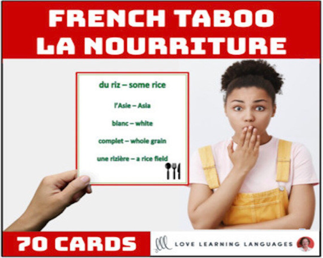La Nourriture French Speaking Listening Activity Taboo Game ...