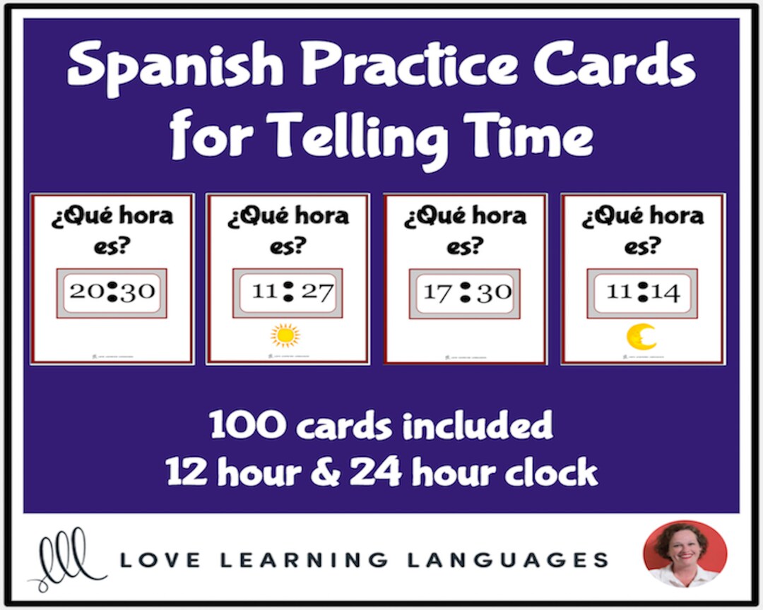 Spanish Telling Time Task Cards Homeschool (Download Now) - Etsy