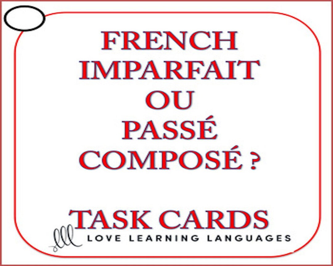French Imperfect or Passé Composé Task Cards Homeschool - Etsy
