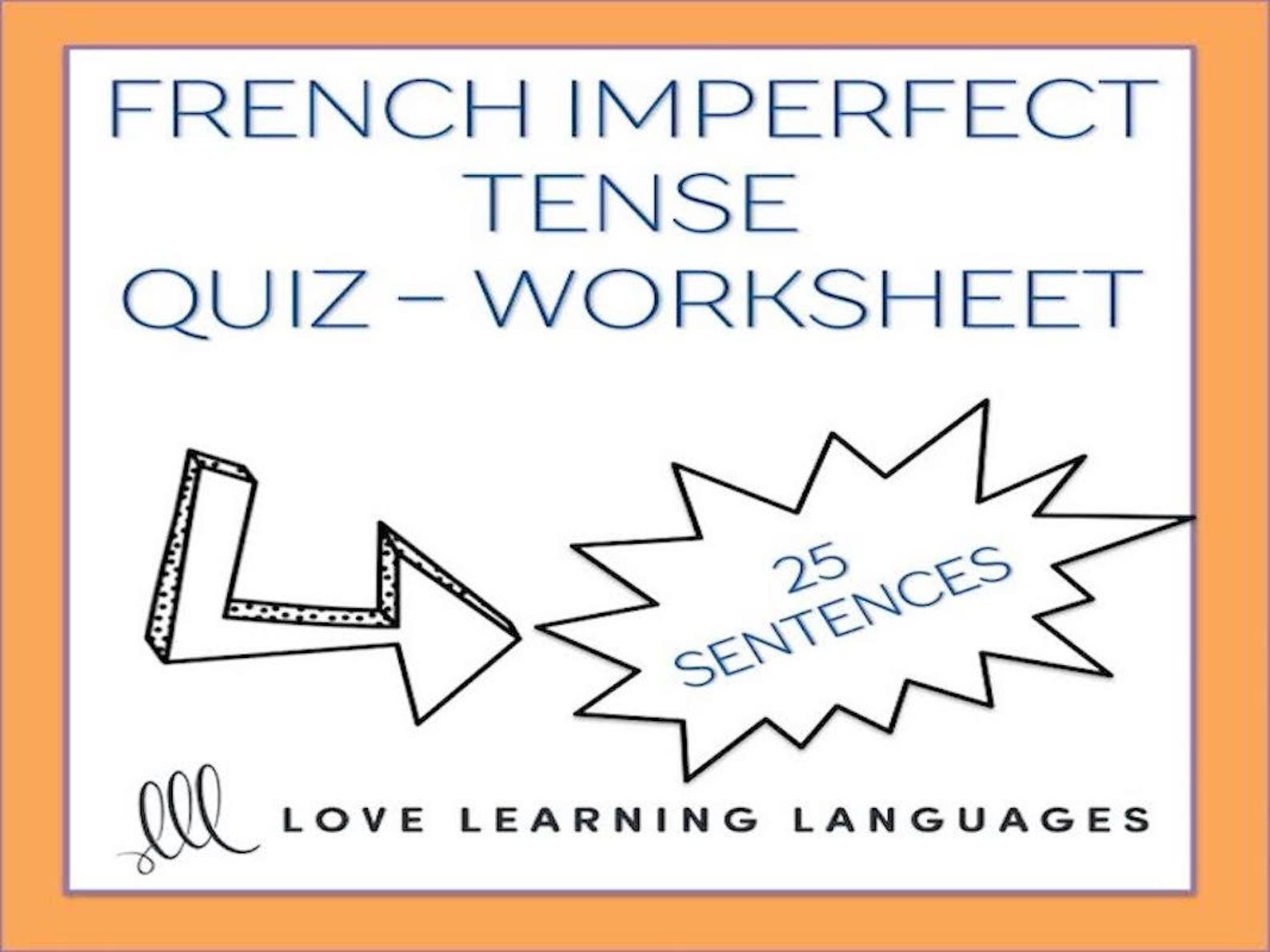 L'imparfait French Grammar Quiz or Worksheet Imperfect Tense Homeschool ...