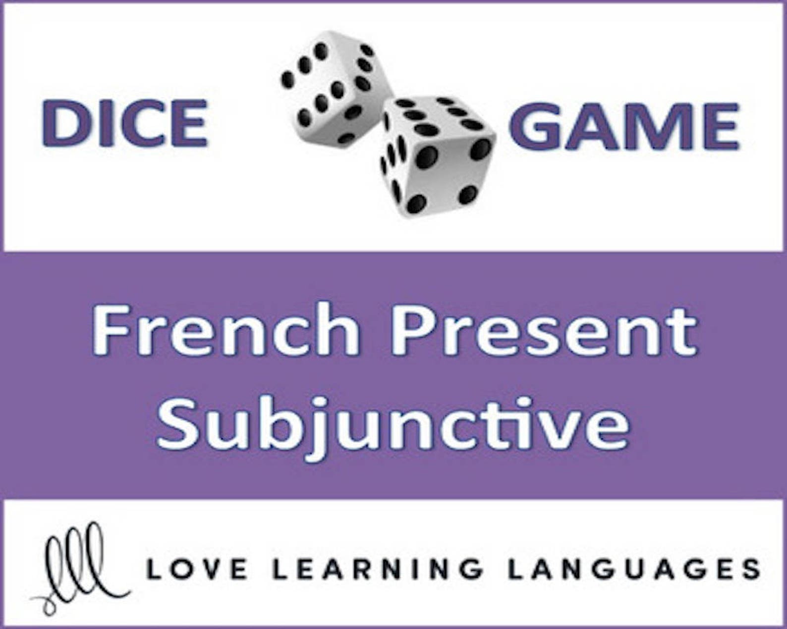 French Present Subjunctive Dice Game Le Subjonctif Jeu De Dés ...