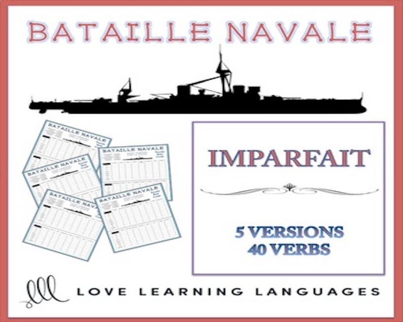 Bataille Navale Imparfait French Imperfect Tense Homeschool - Etsy