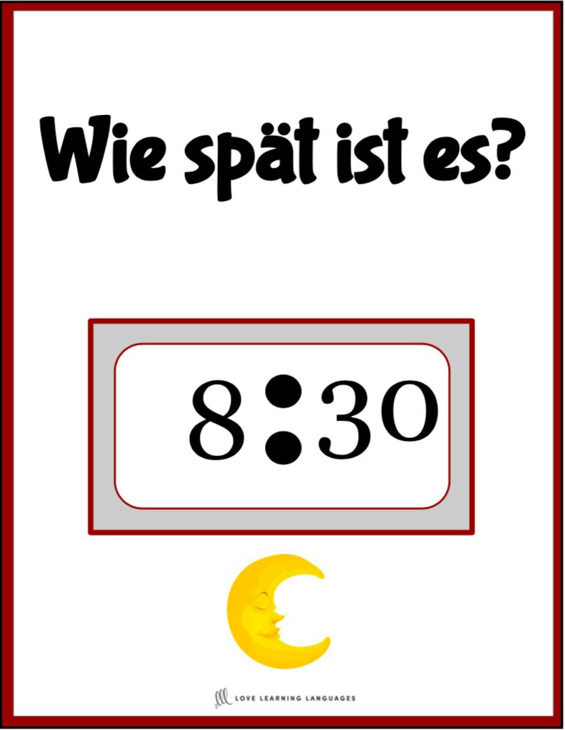 German Telling Time Task Cards Homeschool - Etsy