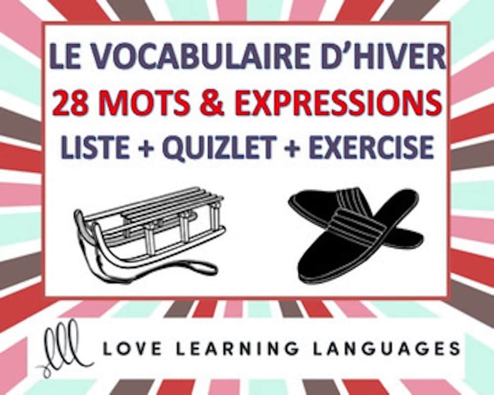 Vocabulaire D'hiver Exercices French Winter Vocabulary Worksheet ...