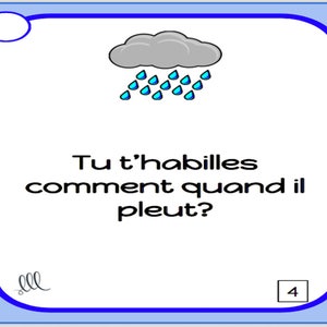La Météo 30 French Speaking Prompt Question Cards Weather - Etsy