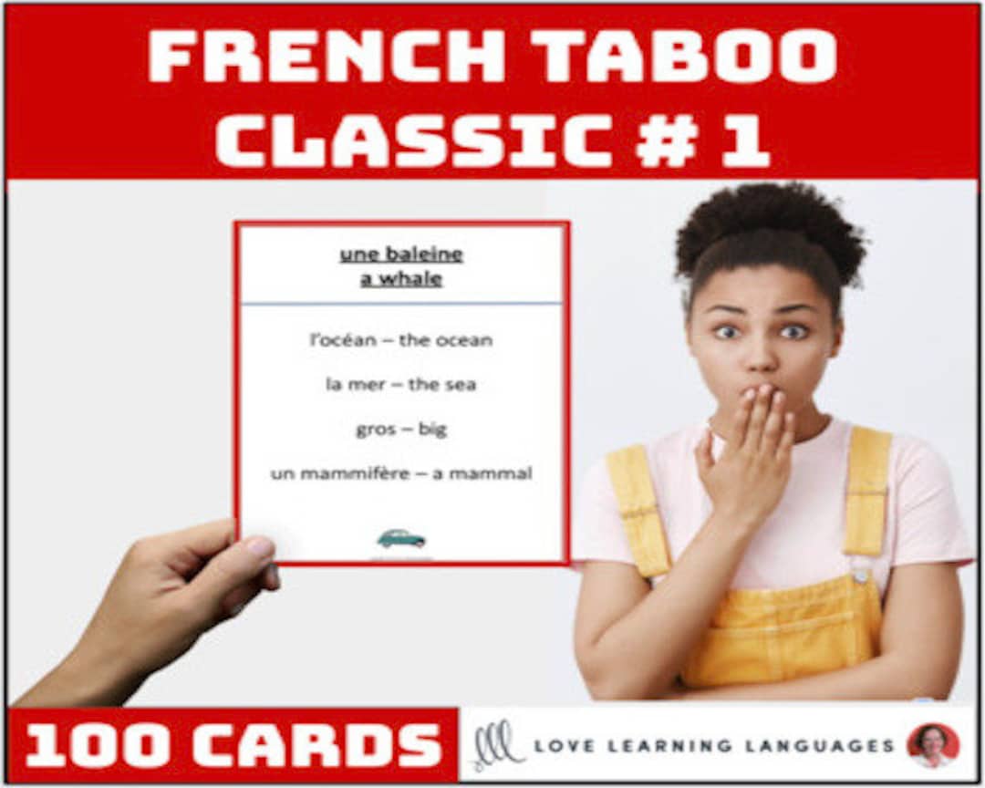 French Speaking and Listening Activity Taboo Game Classic 1 ...