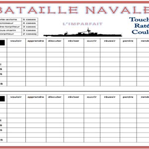 Bataille Navale Imparfait French Imperfect Tense Homeschool - Etsy