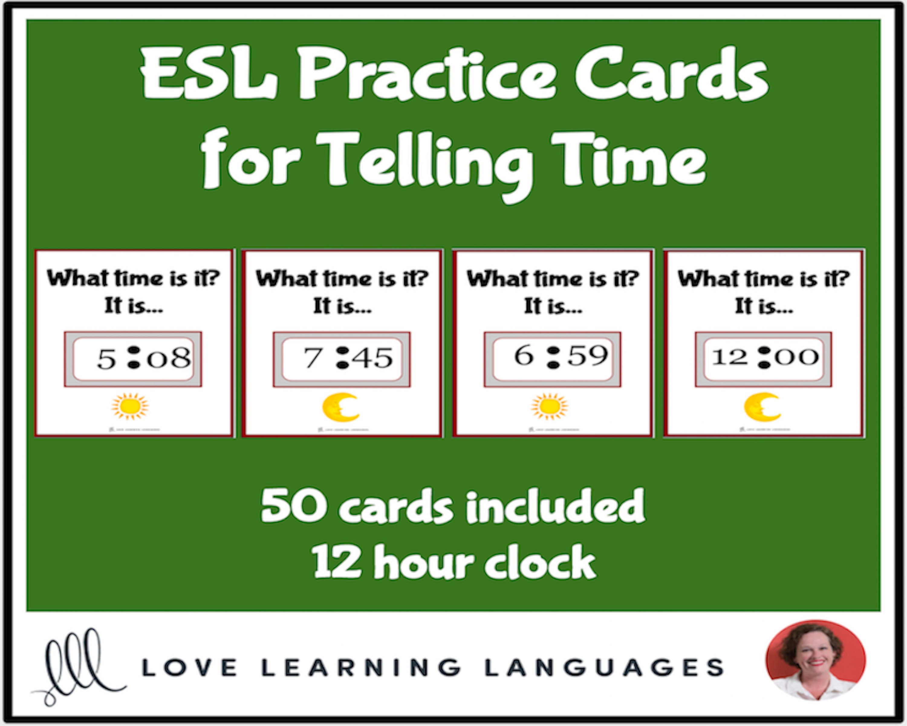 Telling Time Task Cards ESL ELL Homeschool - Etsy