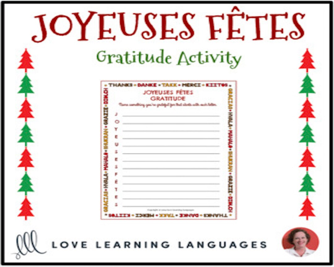French Christmas / Noël Gratitude Activity No Prep Printable Homeschool ...