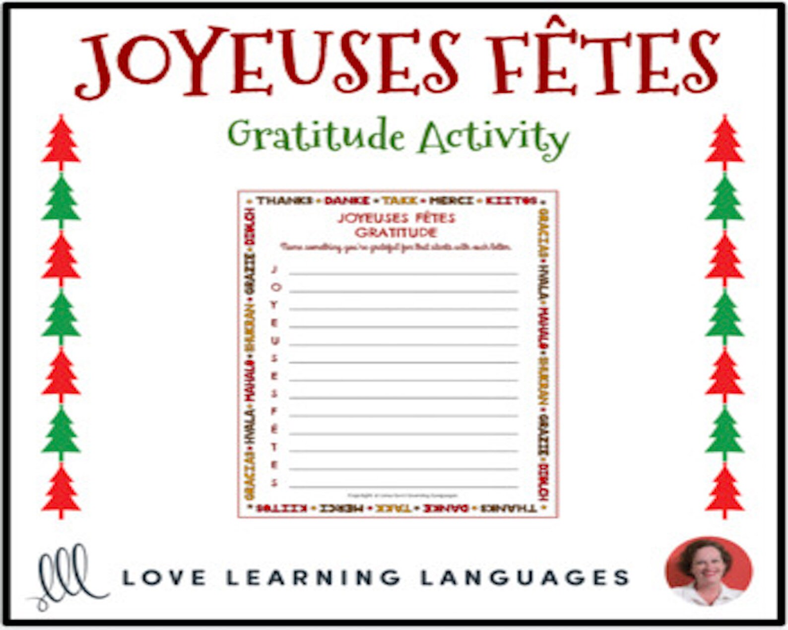 French Christmas / Noël Gratitude Activity No Prep Printable Homeschool ...