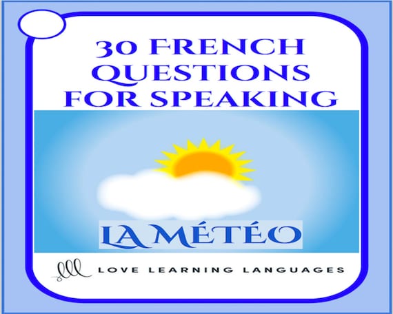 La Météo 30 French Speaking Prompt Question Cards Weather | Etsy