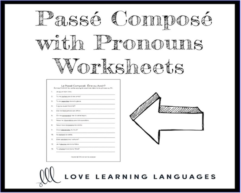 Passé Composé Être Ou Avoir Printable French Grammar Quiz or Worksheet ...