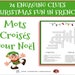 French Christmas Crossword Puzzle Printable Download Mots Croisés Pour ...