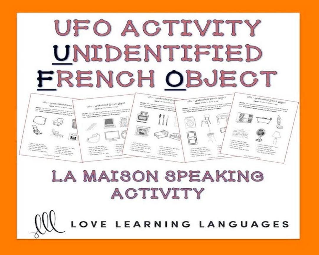 French Speaking Activity-la Maison-unidentified French Object Paired ...