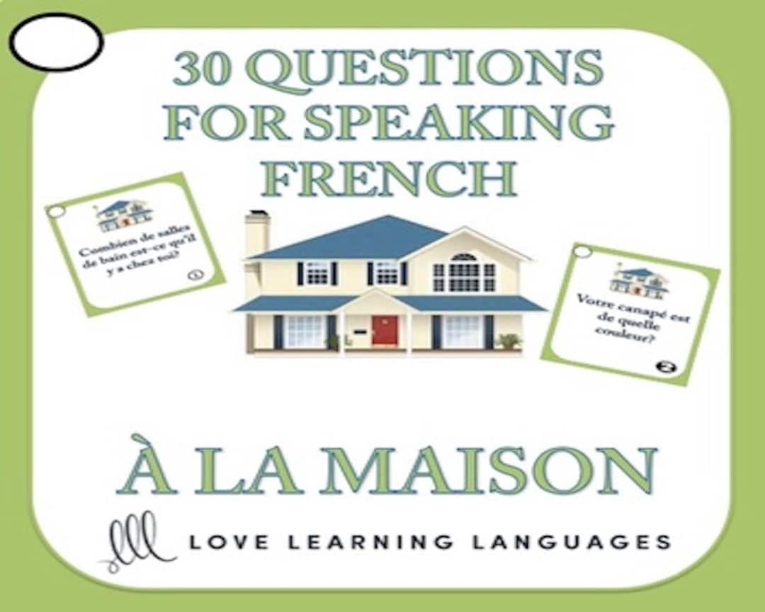 30 French Speaking Prompts Vocabulaire De La Maison - Etsy
