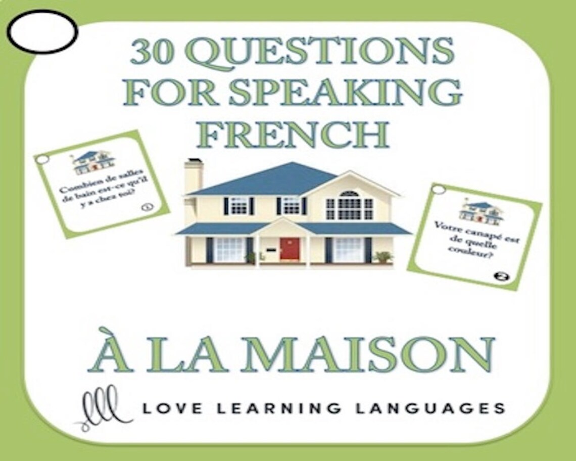 30 French Speaking Prompts Vocabulaire De La Maison - Etsy