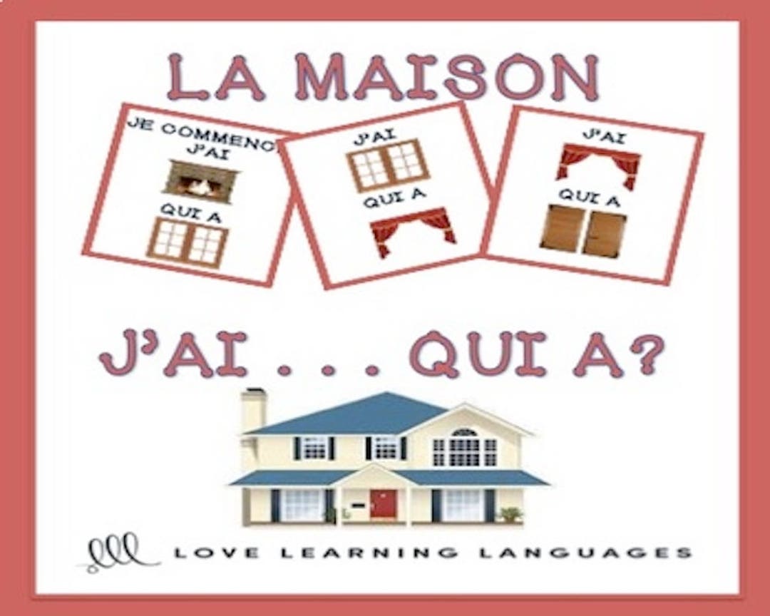 French Classroom Game Vocabulaire De La Maison J'ai ... Qui A - Etsy