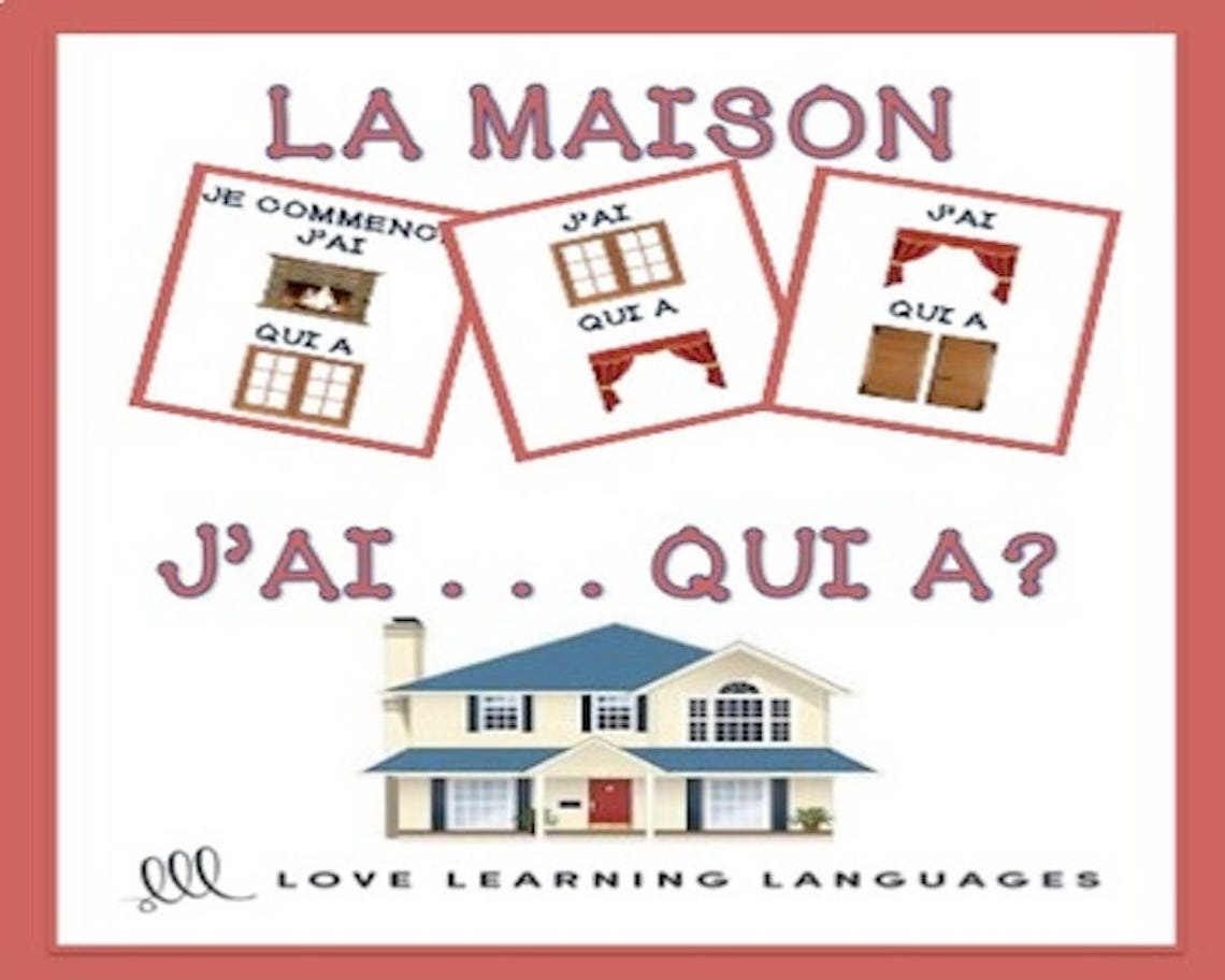 French Classroom Game Vocabulaire De La Maison J'ai ... Qui A - Etsy