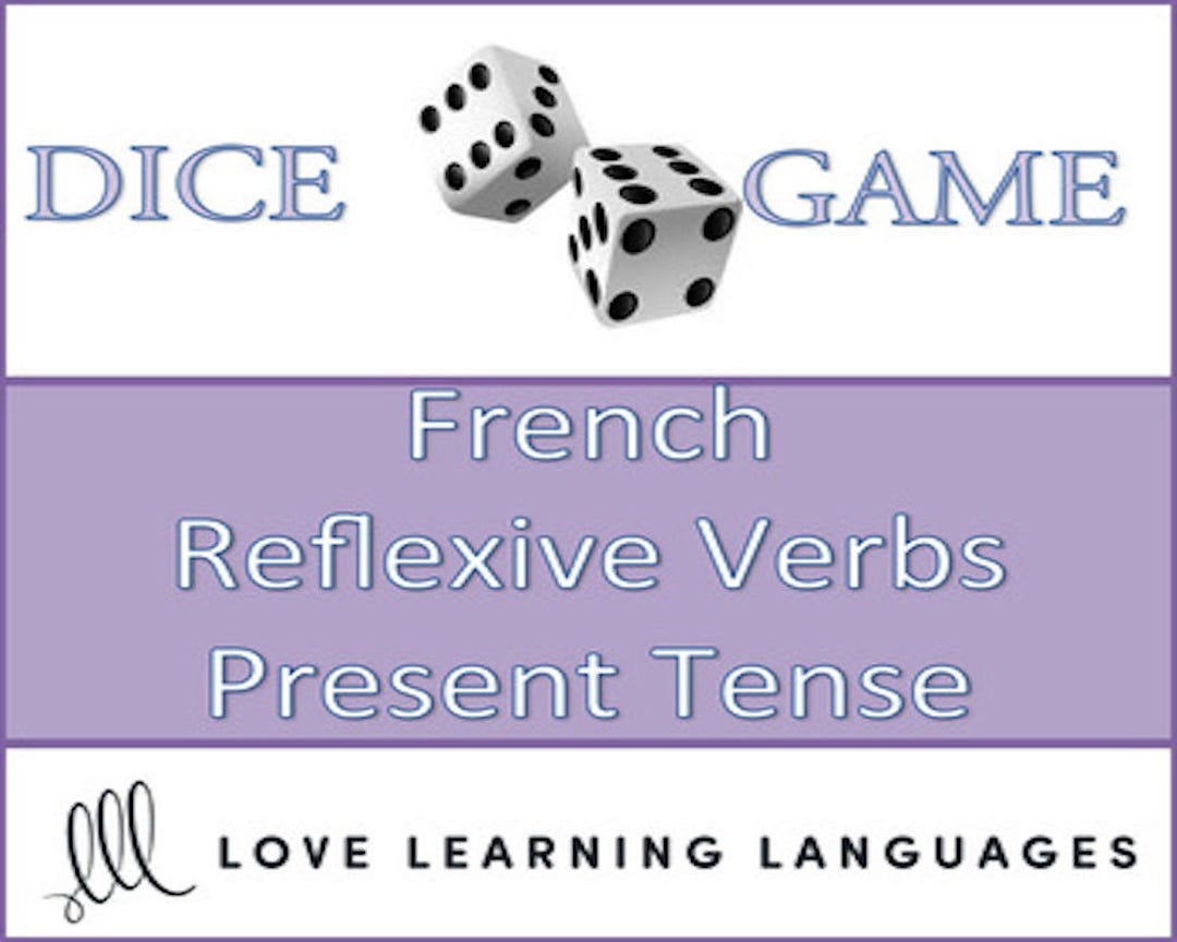 French Dice Game Reflexive Verbs in the Present Tense Homeschool - Etsy
