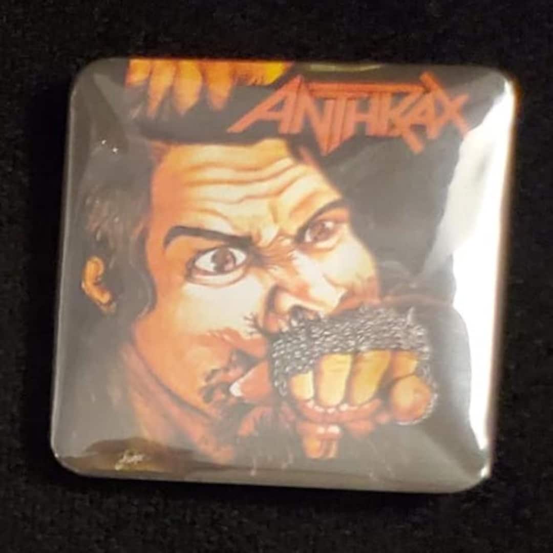 Anthrax Square Badge Pin Button - Etsy