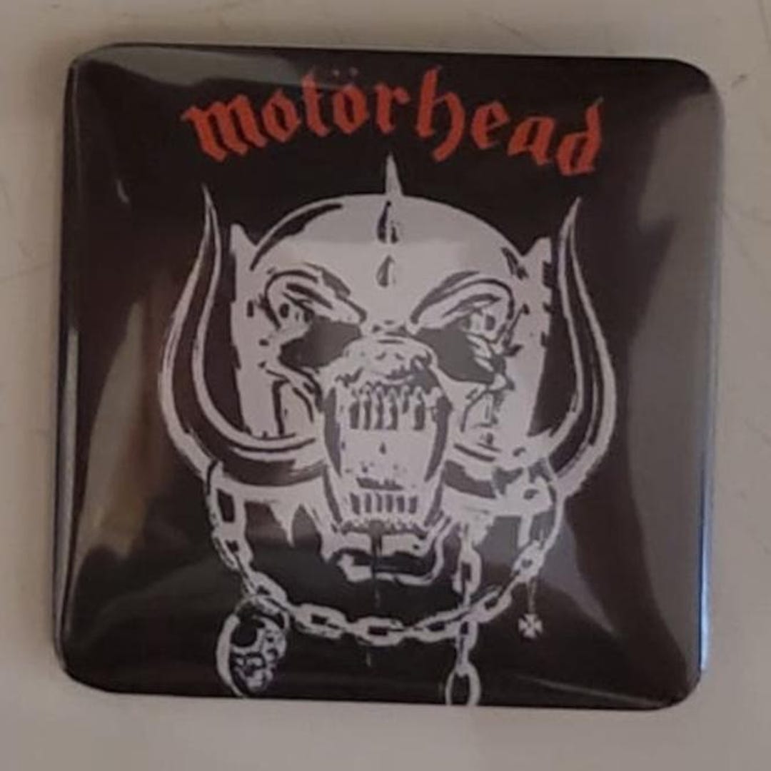 Motorhead Square Badge Pin Button - Etsy