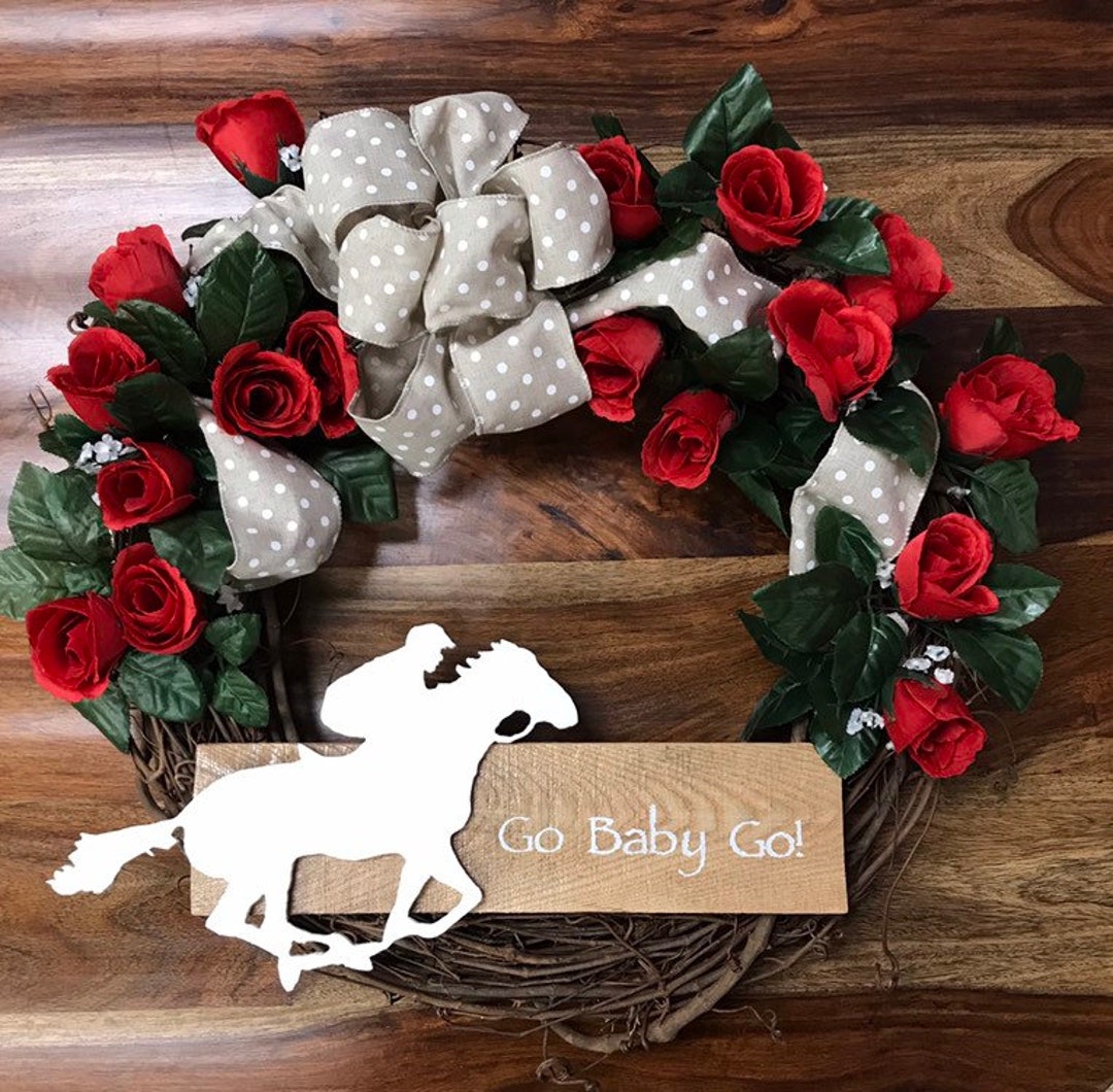 Derby Wreath Horse Racing Wreath Go Baby Go Wreath Horse - Etsy