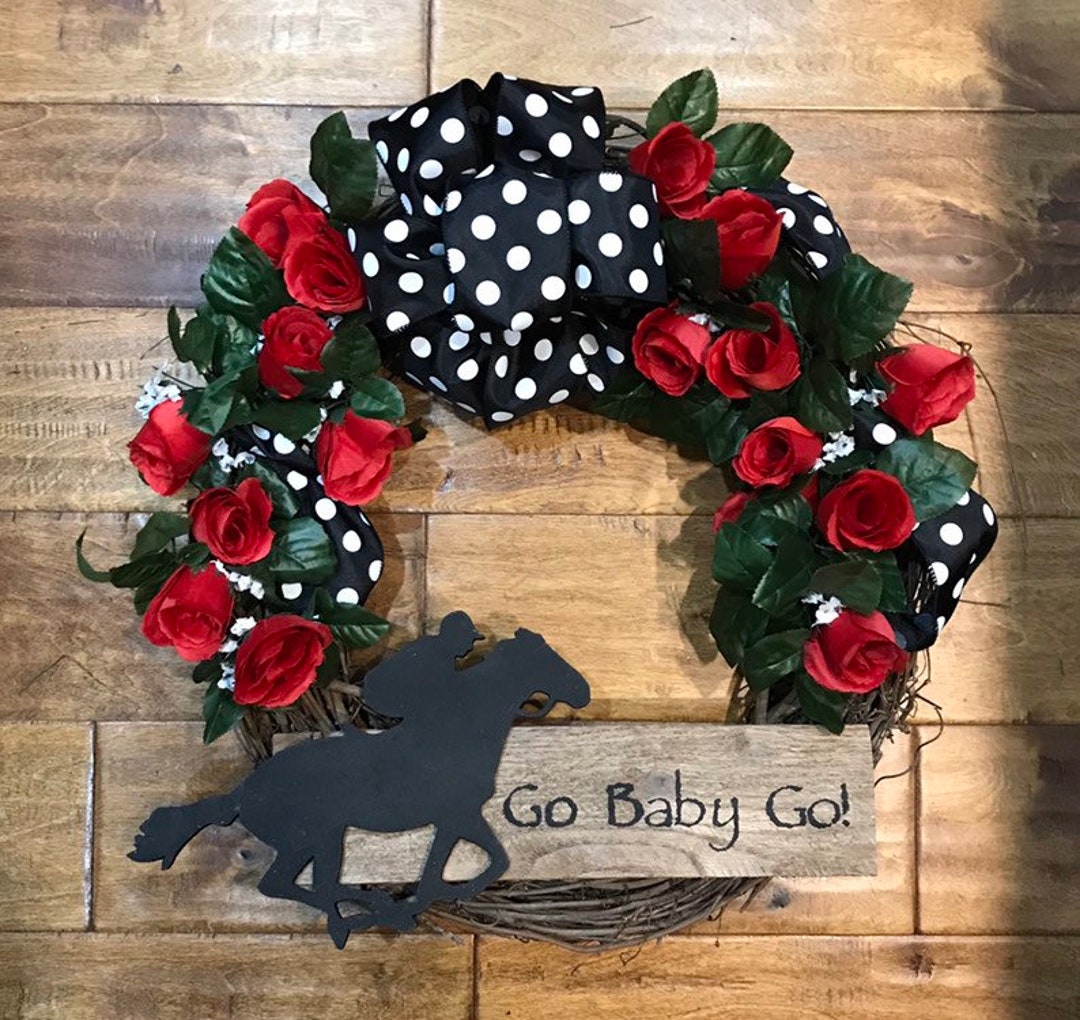 Derby Wreath, Horse Racing Wreath, Go Baby Go Wreath, Horse Wreath ...