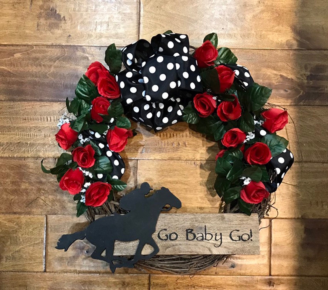 Derby Wreath, Horse Racing Wreath, Go Baby Go Wreath, Horse Wreath ...