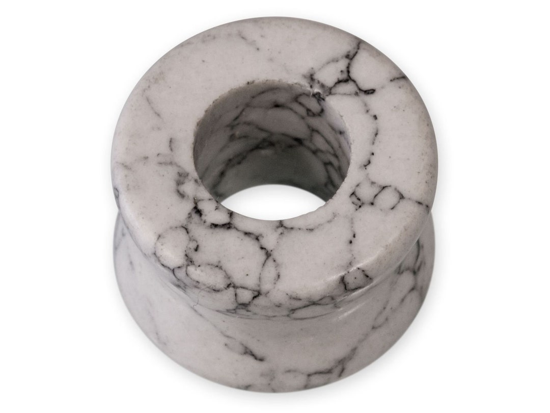 Marbled Stone Ear Plugs, Double Flare Stone Ear Gauges - Etsy