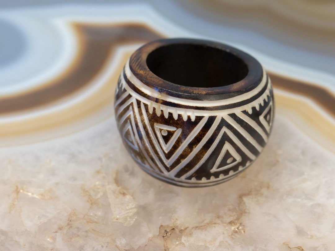 Bone Carved Statement Ring Handcrafted Real Bone Ring Natural Bone ...